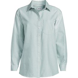 LANDS' END Langarm Oxford-Hemdbluse f&uuml;r Damen, Damen, size: regular, Gr&uuml;n, Baumwolle, by Lands' End