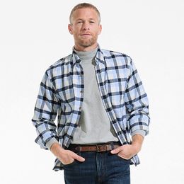 LANDS' END Super-T Stehbundshirt f&uuml;r Herren, Classic Fit, Herren, size: regular, Grau, Baumwolle, by Lands' End