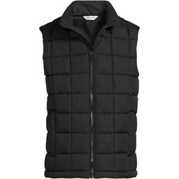 LANDS' END FeatherFree&trade; Steppweste, Herren, size: regular, Schwarz, Polyester, by Lands' End