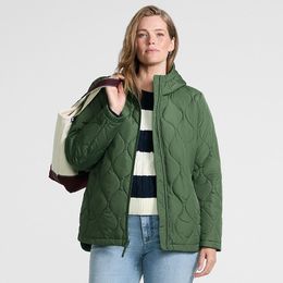 LANDS' END Isolierte FeatherFree&trade; Steppjacke, Damen, size: regular, Gr&uuml;n, Polyester, by Lands' End
