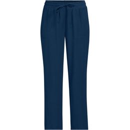 LANDS' END 7/8-Twillhose, Damen, size: regular, Blau, Polyester/Viskose, by Lands' End