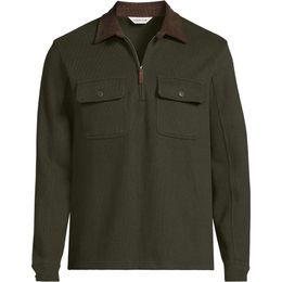 LANDS' END Bedford-Polopullover mit Rei&szlig;verschluss f&uuml;r Herren, Herren, size: regular, Braun, Baumwoll-Mischung/Polyester-Mischung, by Lands' End