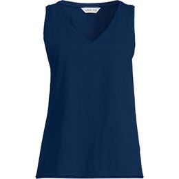 LANDS' END Baumwolltop aus Flammgarn f&uuml;r Damen, Damen, size: regular, Blau, Baumwolle, by Lands' End