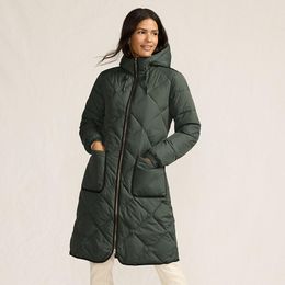 Isolierter FeatherFree&trade; Steppmantel in Petite-Gr&ouml;&szlig;e, Damen, size: petite, Gr&uuml;n, by Lands' End