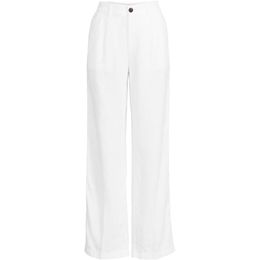 Leinenhose High Waist mit weitem Bein f&uuml;r Damen in Plus-Gr&ouml;&szlig;e, Damen, size: plus, Wei&szlig;, Leinen, by Lands' End