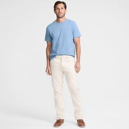 LANDS' END Supima Kurzarm-Shirt mit Rundhalsausschnitt f&uuml;r Herren, Herren, size: regular, Blau, Baumwolle, by Lands' End