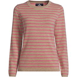 LANDS' END Kaschmir-Pullover mit rundem Ausschnitt, Damen, size: regular, Beige, Kaschmir, by Lands' End