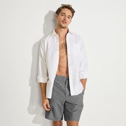 LANDS' END Ultimativ-Badeshorts f&uuml;r Herren, 23 cm, Herren, size: regular, Grau, Elasthan/Polyester, by Lands' End