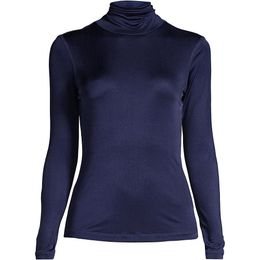 LANDS' END Seidenunterhemd mit Rollkragen f&uuml;r Damen, Damen, size: regular, Blau, Seide, by Lands' End