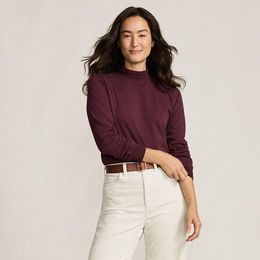 LANDS' END Stehkragen-Shirt in Petite-Gr&ouml;&szlig;e, Damen, size: petite, Rot, Baumwolle, by Lands' End