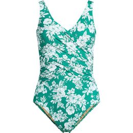 Shape-Badeanzug mit Soft Cups Gemustert SLENDER f&uuml;r Damen in Plus-Gr&ouml;&szlig;e, Damen, size: plus, Gr&uuml;n, Nylon-Mischung, by Lands' End