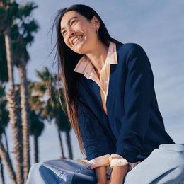 LANDS' END Relaxter V-Cardigan DRIFTER f&uuml;r Damen, Damen, size: regular, Blau, Baumwolle, by Lands' End