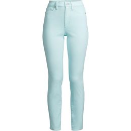 Slim Fit Stretch-Jeans High Waist in Plus-Gr&ouml;&szlig;e, Damen, size: plus, Blau, Elasthan/Baumwoll-Mischung/Polyester-Mischung, by Lands' End