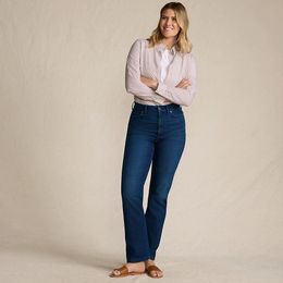 LANDS' END Rail Straight Fit Jeans High Waist f&uuml;r Damen, Damen, size: regular, Blau, by Lands' End