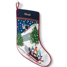 LANDS' END Gobelin-Weihnachtsstrumpf, Damen, size: regular, Sonstige, Baumwolle/Wolle, by Lands' End