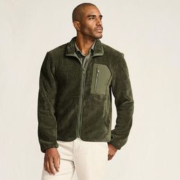 LANDS' END Aktiv Wolkenfleece-Jacke f&uuml;r Herren, Herren, size: regular, Gr&uuml;n, Baumwolle/Polyester, by Lands' End