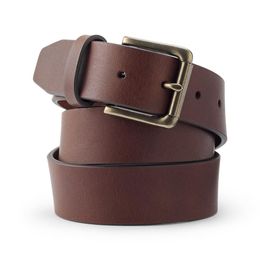 LANDS' END Lederg&uuml;rtel im Vintage-Stil f&uuml;r Herren, Herren, size: regular, Braun, Leder, by Lands' End