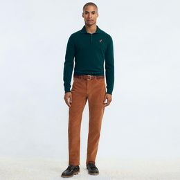 LANDS' END Classic Fit Cordhose mit Komfortbund f&uuml;r Herren, Herren, size: regular, Orange, Elasthan/Baumwoll-Mischung, by Lands' End