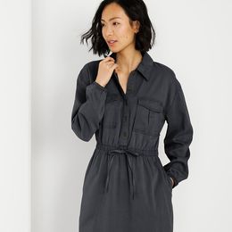LANDS' END Utility-Kleid f&uuml;r Damen, Damen, size: regular, Schwarz, Baumwolle/Lyocell (Viskose), by Lands' End