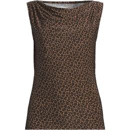 LANDS' END Silk Knit &Auml;rmelloses Top f&uuml;r Damen in Plus-Gr&ouml;&szlig;e, Damen, size: plus, Braun, Polyester-Mischung, by Lands' End