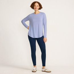 LANDS' END Starfish Leggings Mid Waist in Plus-Gr&ouml;&szlig;e, Damen, size: plus, Blau, Elasthan/Baumwoll-Mischung, by Lands' End