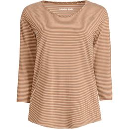 LANDS' END Flie&szlig;endes Shirt mit Ballettausschnitt in Petite-Gr&ouml;&szlig;e f&uuml;r Damen, Damen, size: petite, Beige, Elasthan/Baumwoll-Mischung, by Lands' End