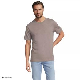 LANDS' END Super-T Kurzarm-Shirt f&uuml;r Herren, Classic Fit, Herren, size: regular, Braun, Baumwolle, by Lands' End