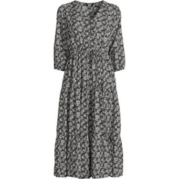 LANDS' END Midikleid mit Stufenrock f&uuml;r Damen, Damen, size: regular, Schwarz, by Lands' End