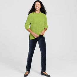 LANDS' END Slim Fit Samthose High Waist f&uuml;r Damen in Petite-Gr&ouml;&szlig;e, Damen, size: petite, Grau, Baumwoll-Mischung, by Lands' End