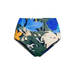 LANDS' END Bikinihose zum Umschlagen, High Waist, f&uuml;r Damen, Damen, size: regular, Blau, Nylon-Mischung, by Lands' End