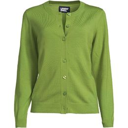 LANDS' END Merino-Cardigan f&uuml;r Damen, Damen, size: regular, Gr&uuml;n, by Lands' End