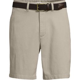 LANDS' END Chino-Shorts mit Textur und G&uuml;rtel f&uuml;r Herren, Herren, size: regular, Elfenbein, Baumwolle/Lyocell (Viskose)/Baumwoll-Mischung, by Lands' End