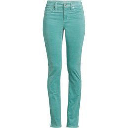 LANDS' END Straight Fit Cordhose Mid Waist f&uuml;r Damen in Plus-Gr&ouml;&szlig;e, Damen, size: plus, Blau, Baumwoll-Mischung, by Lands' End