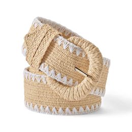 LANDS' END Raffia-G&uuml;rtel f&uuml;r Damen, Damen, size: regular, Elfenbein, by Lands' End