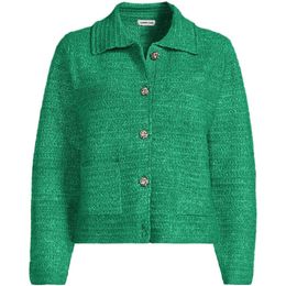 LANDS' END Soft Touch Jacke f&uuml;r Damen, Damen, size: regular, Gr&uuml;n, Polyester/Polyester-Mischung, by Lands' End