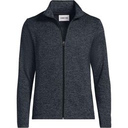 LANDS' END Strickfleece-Jacke mit Rei&szlig;verschluss, Herren, size: regular, Schwarz, Polyester, by Lands' End