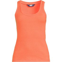 &Auml;rmelloses Ajour-Top f&uuml;r Damen, Damen, size: regular, Orange, Elasthan/Baumwoll-Mischung, by Lands' End
