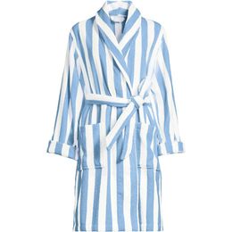 Knielanger Bademantel aus Baumwoll-Frottee in Plus-Gr&ouml;&szlig;e, Damen, size: plus, Blau, by Lands' End