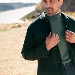 Super-T Rollkragenshirt f&uuml;r Herren, Classic Fit, Herren, size: regular, Gr&uuml;n, Baumwolle, by Lands' End