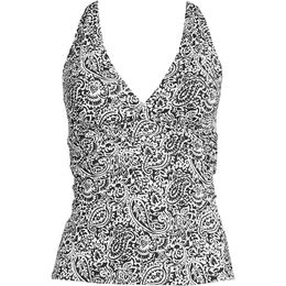 LANDS' END Tankinitop mit V-Ausschnitt f&uuml;r Damen, Damen, size: regular, Schwarz, Nylon-Mischung, by Lands' End