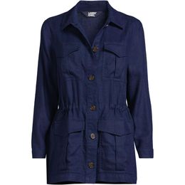 LANDS' END Hemdjacke aus Leinen f&uuml;r Damen, Damen, size: regular, Blau, Leinen, by Lands' End
