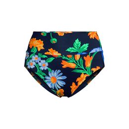 LANDS' END Bikinihose zum Umschlagen, High Waist, f&uuml;r Damen, Damen, size: regular, Blau, Nylon-Mischung, by Lands' End