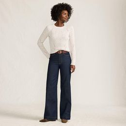 LANDS' END Recover Jeans High Waist mit weitem Bein in Plus-Gr&ouml;&szlig;e, Damen, size: plus, Blau, by Lands' End