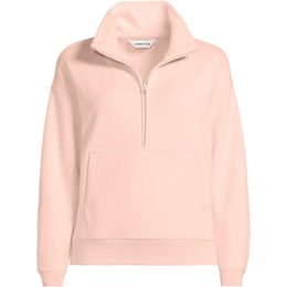 LANDS' END Sweatshirt SERIOUS SWEATS mit Rei&szlig;verschluss f&uuml;r Damen, Damen, size: regular, Pink, Baumwoll-Mischung/Polyester-Mischung, by Lands' End