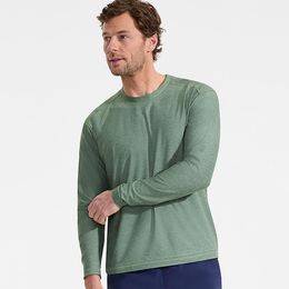 LANDS' END Langarm-Badeshirt f&uuml;r Herren, Herren, size: regular, Gr&uuml;n, by Lands' End