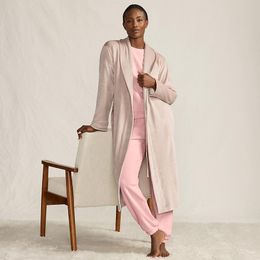 LANDS' END Morgenmantel aus Samt f&uuml;r Damen, Damen, size: regular, Pink, Polyester/Polyester-Mischung, by Lands' End