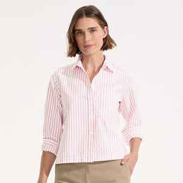 Verk&uuml;rzte Oxfordbluse f&uuml;r Damen, Damen, size: regular, Rot, Baumwolle, by Lands' End