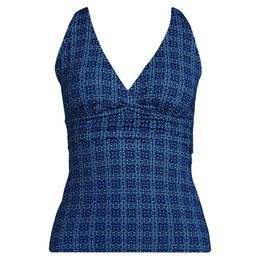 LANDS' END Tankinitop mit V-Ausschnitt f&uuml;r Damen, Damen, size: regular, Blau, Nylon-Mischung, by Lands' End