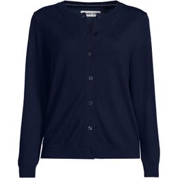 LANDS' END Merino-Cardigan f&uuml;r Damen, Damen, size: regular, Blau, by Lands' End