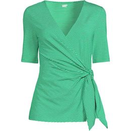 LANDS' END Shirt in Wickel-Optik in Petite-Gr&ouml;&szlig;e f&uuml;r Damen, Damen, size: petite, Gr&uuml;n, by Lands' End